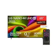 65 inch LG NANO 4K UHD AI NU84 Smart TV 2026 65NU840B6LA Black price in ...