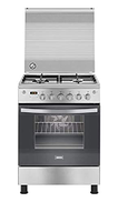 Zanussi Freestanding Digital Gas Cooker, 4 Burners, Stainless Steel ...