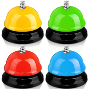 Hicarer 4 Pcs Game Call Bell Desk Bell Metal Ring Bell 3 Inch Diameter ...