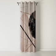 Shatta Fabrics and Curtains Abstract Art Print Code-210Rings One Side ...