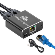 FNBR LAN Switch, 1 to 2 LAN Cable Splitter, Ethernet Splitter, 1000 ...