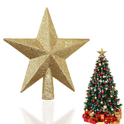 HONGECB Christmas Tree Topper Star, Glitter Tree Star, Glitter ...