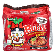 Buldak, Buldak , Stir-Fried Ramen, Spicy Chicken, Tomato Pasta, 5 Packs ...